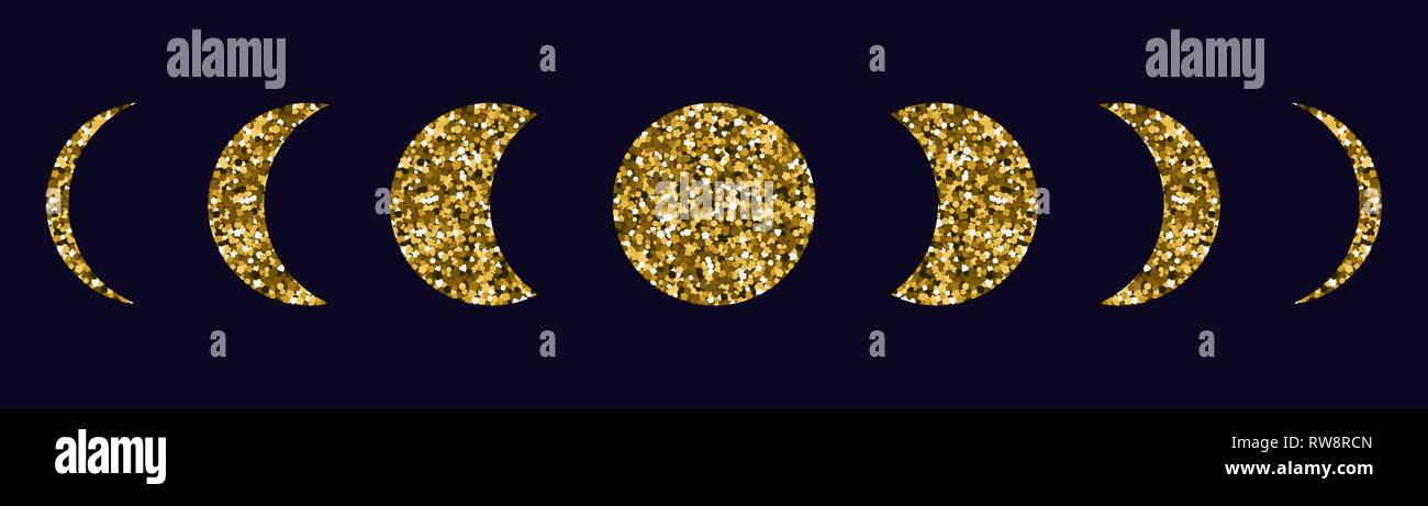 Phases Of The Moon Illustration Stockfotos & Phases Of The Moon ...