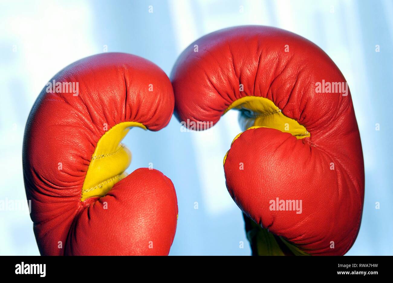 Red boxing gloves -Fotos und -Bildmaterial in hoher Auflösung – Alamy