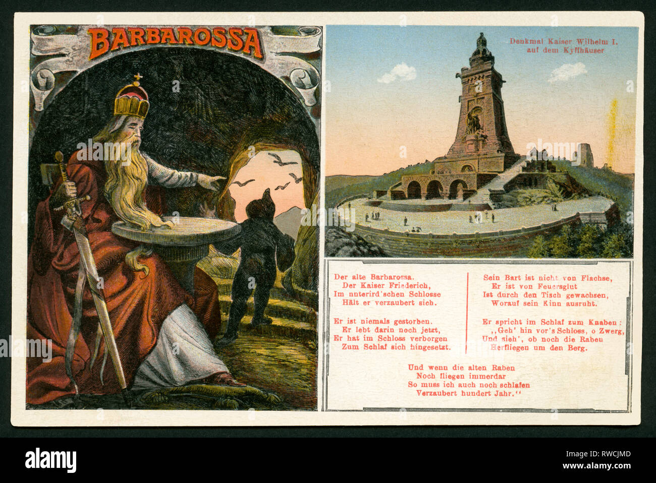 Deutschland, Thüringen, Postkarte mit der Abbildung von Friedrich ...