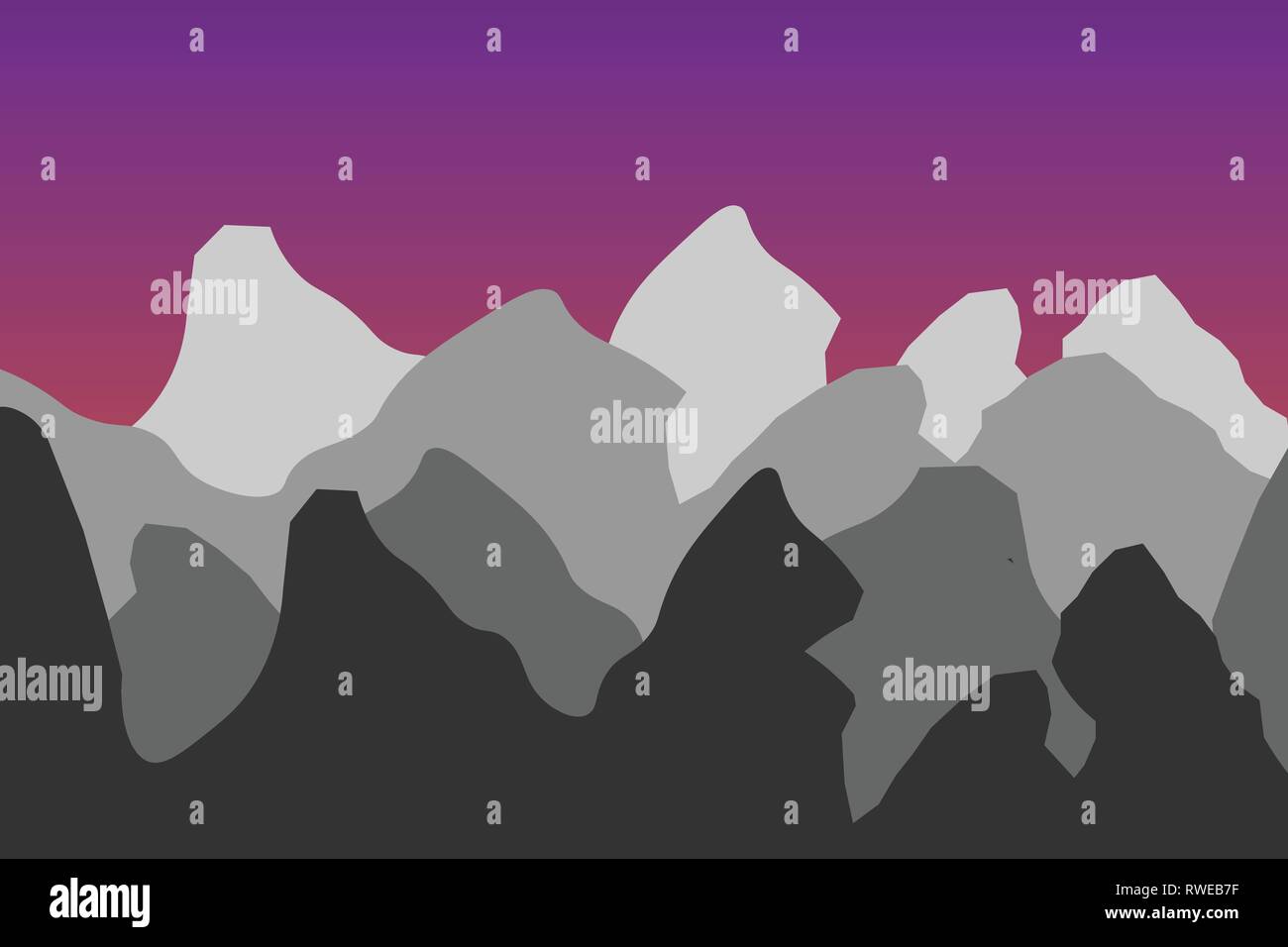 Berge Vektor silhouette Bearbeitbare Layer Abbildung-Vector ...