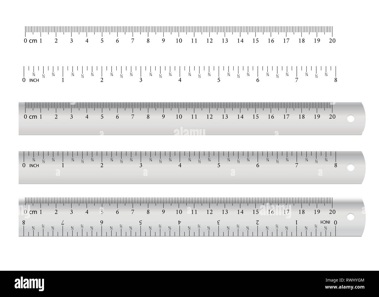 Imperial und metrisch Stock-Vektorgrafiken kaufen - Alamy