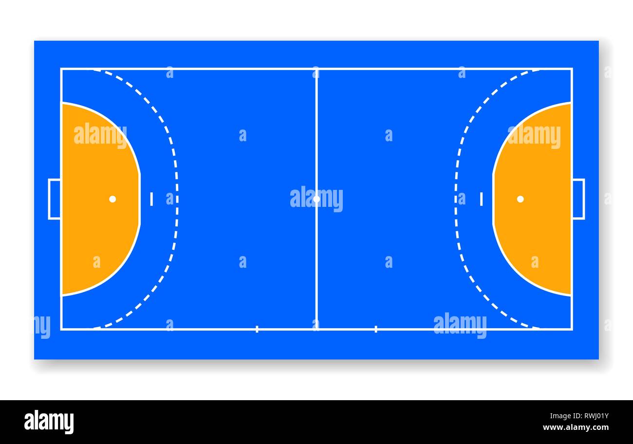 Detaillierte Darstellung einer Handball Feld, cort Eps 10 Feld ...