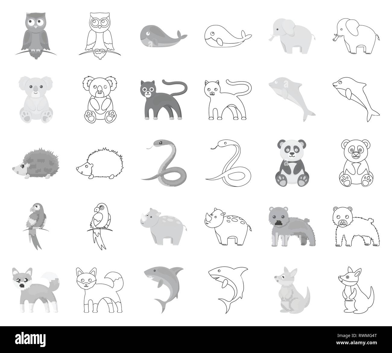 Tier, Bär, tier, vogel, Rasse, Sammlung, Cougar, Design, Dolphin, Esel ...