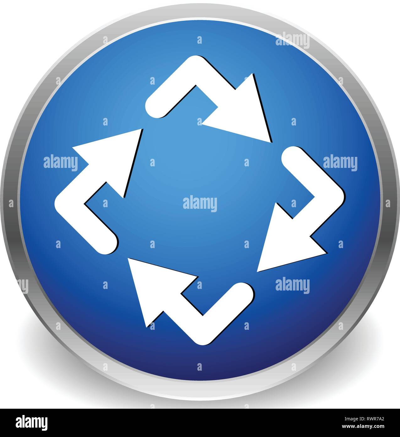 Das Symbol Kreisförmige Pfeile, drehende Pfeile. Im Uhrzeigersinn ...