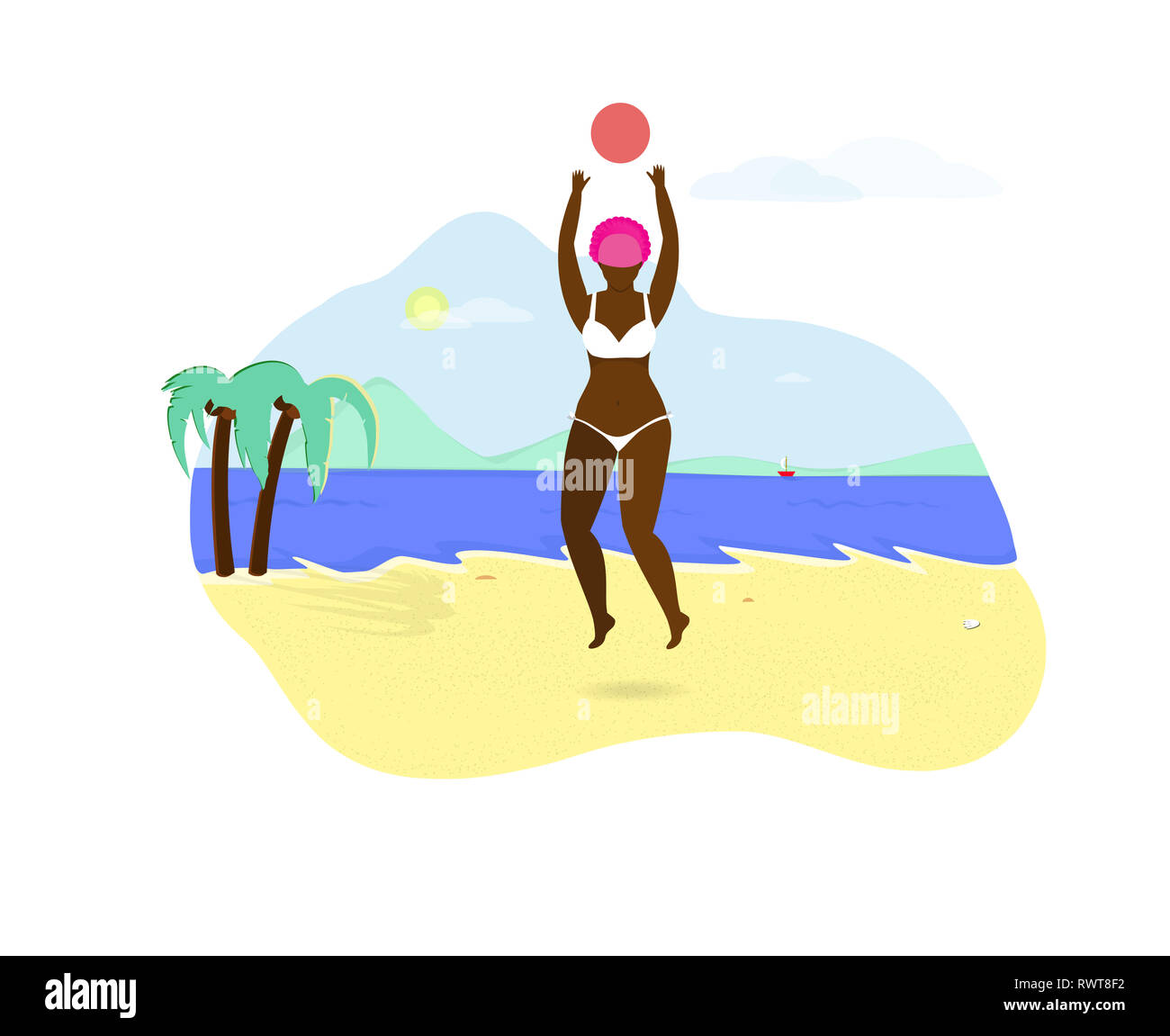 Mädchen spielen im sand am strand Ausgeschnittene Stockfotos und -bilder - Alamy