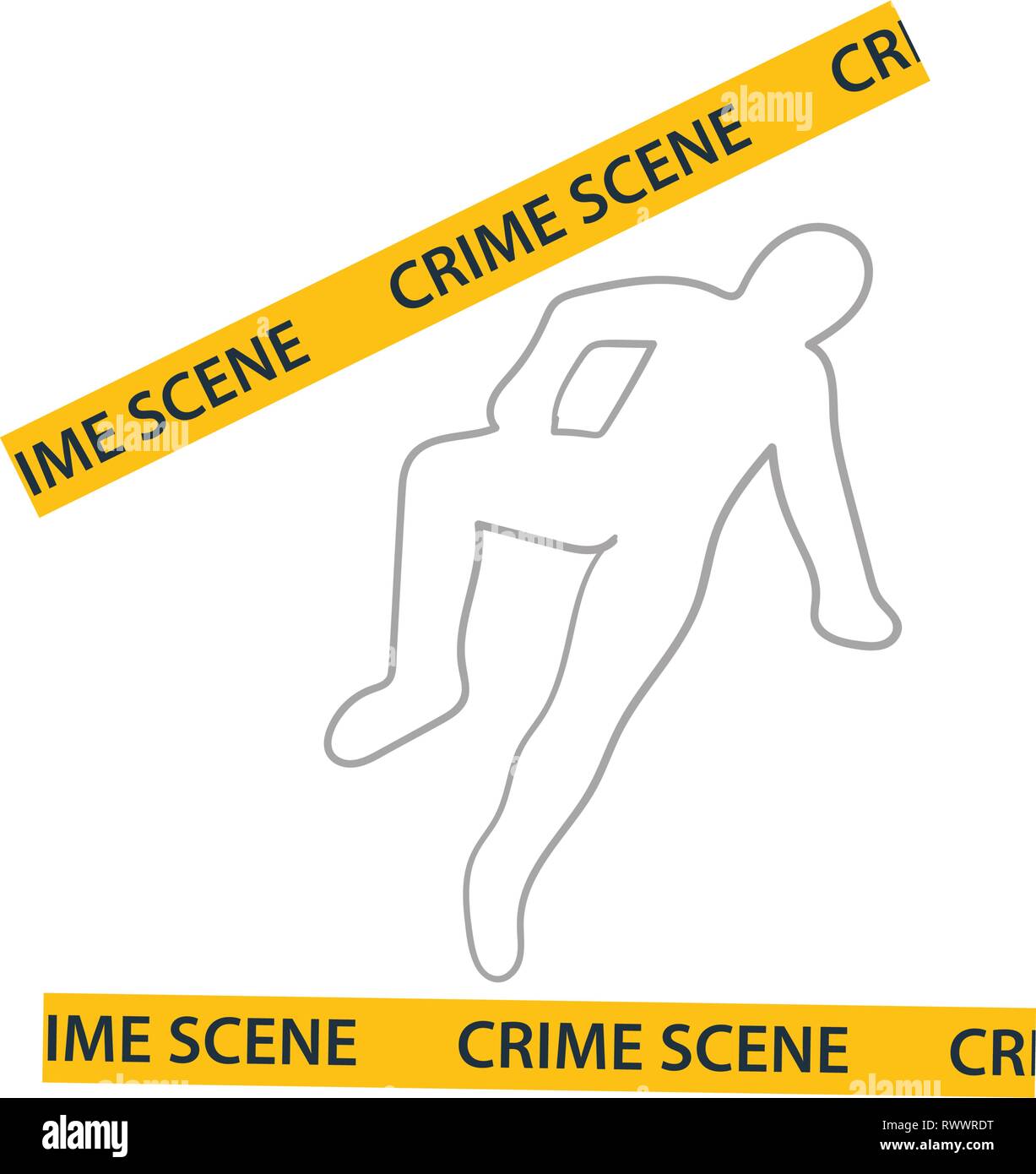 Tatort Symbol. Flache Farbgestaltung. Vector Illustration Stock ...