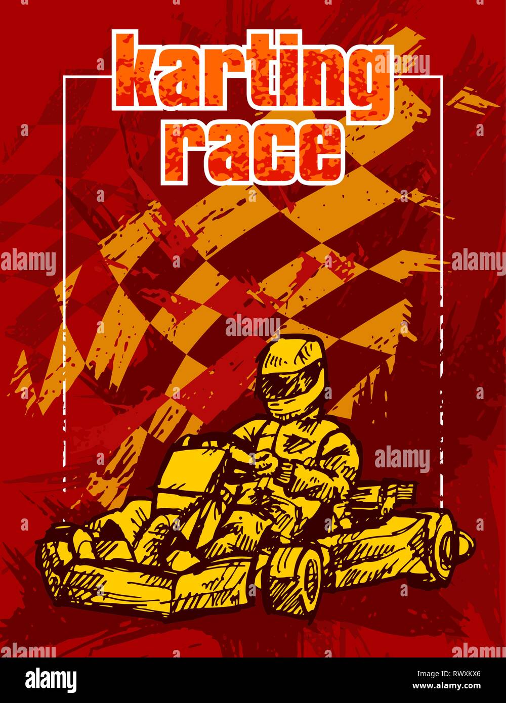 Go kart rennen vektor vektoren -Fotos und -Bildmaterial in hoher Auflösung – Alamy