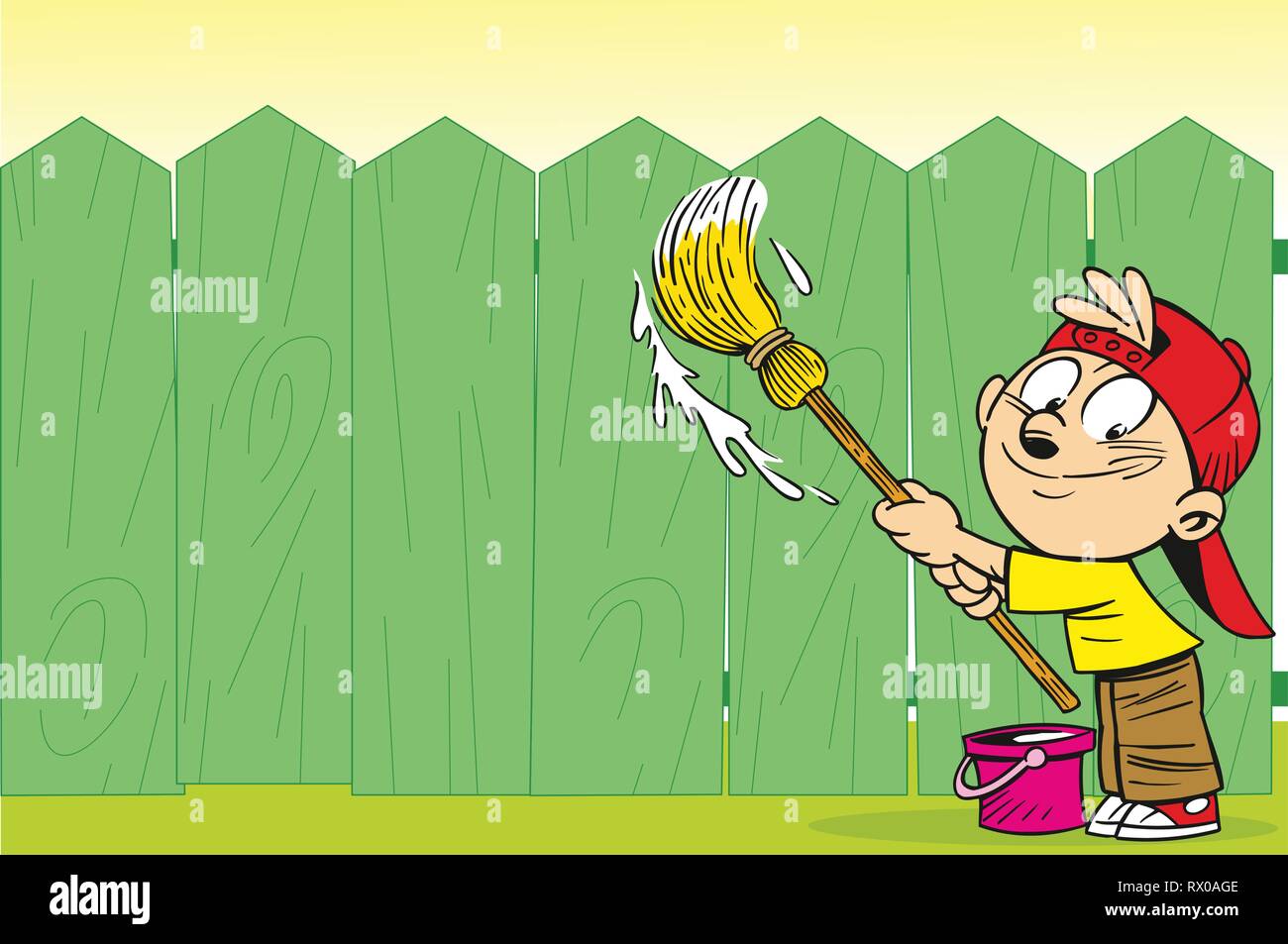 Einen zaun malen Stock-Vektorgrafiken kaufen - Alamy