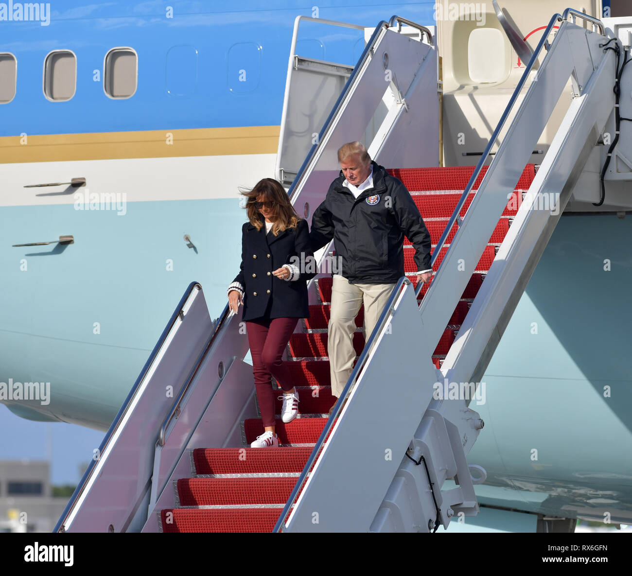 WEST Palm Beach, FL - MÄRZ 08: US-Präsident Trump Visits Alabama nach ...