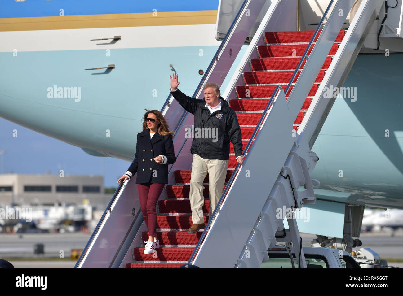 WEST Palm Beach, FL - MÄRZ 08: US-Präsident Trump Visits Alabama nach ...