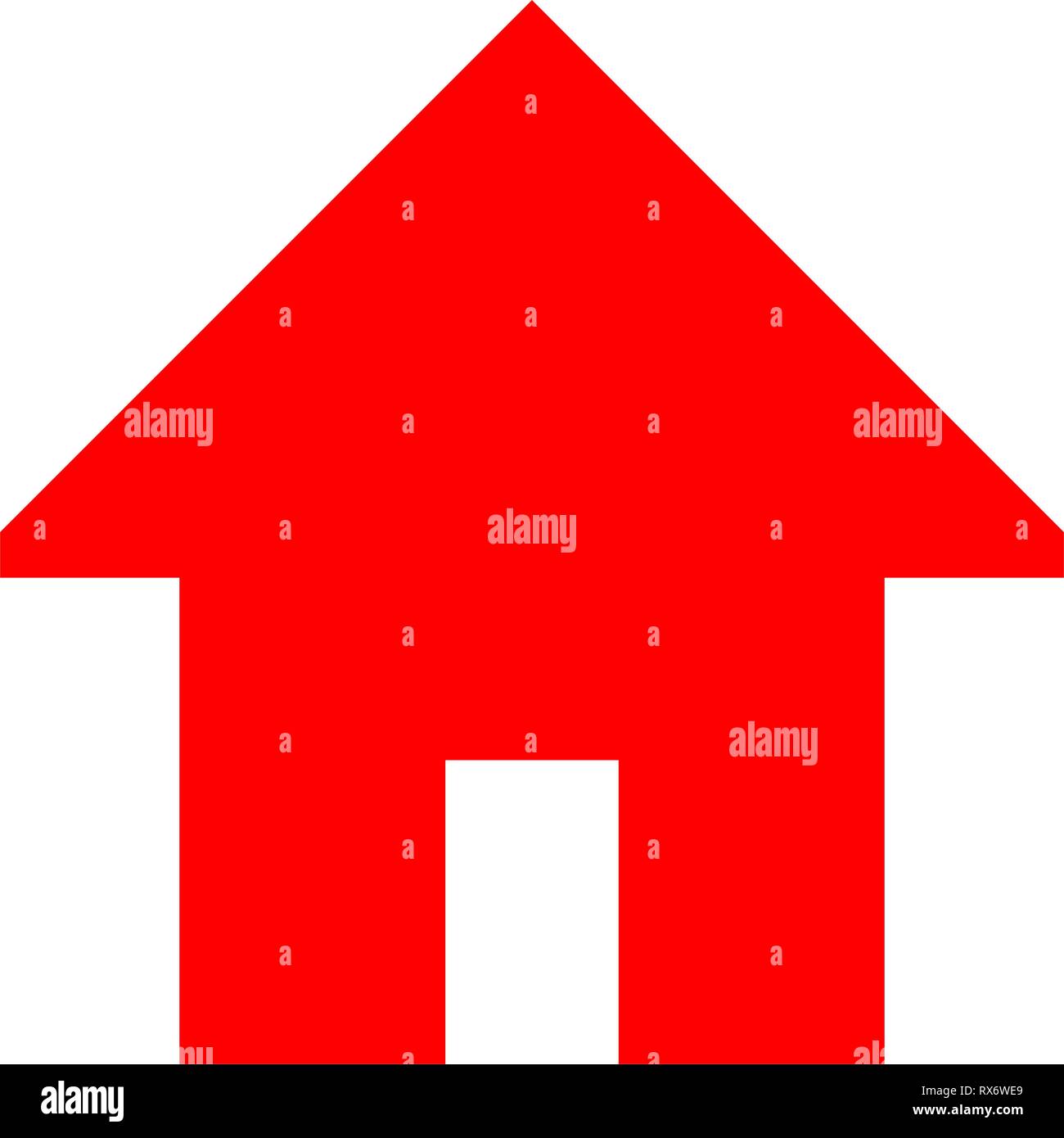 Rotes dachsymbol Stock-Vektorgrafiken kaufen - Alamy