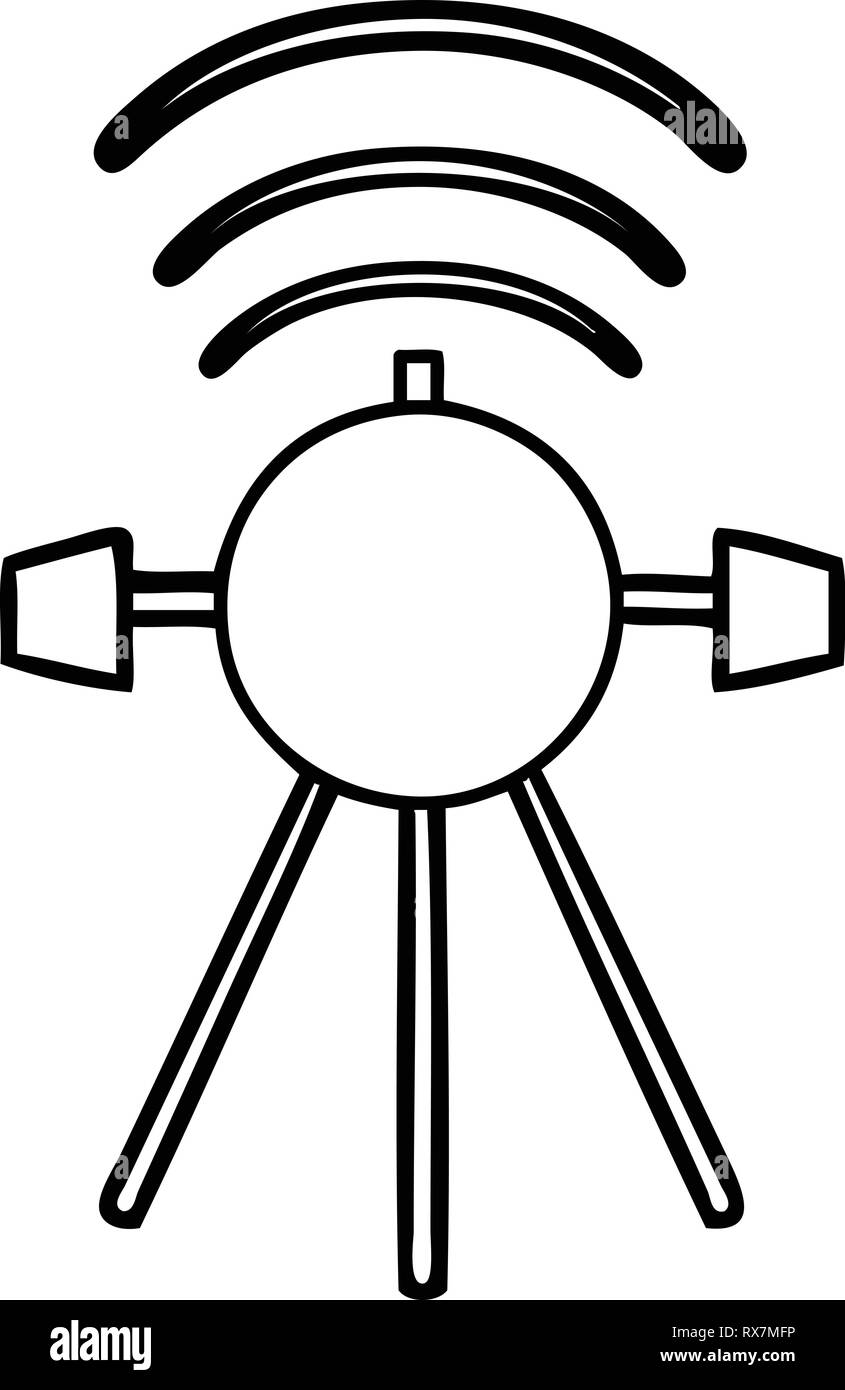 Zeichnung Cartoon von Sat Stock-Vektorgrafik - Alamy