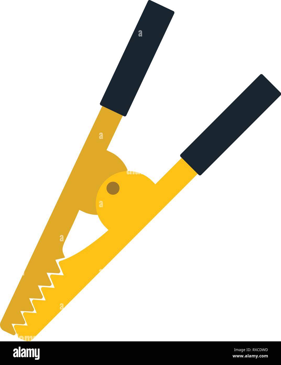 Crocodile clip-Symbol. Flache Farbgestaltung. Vector Illustration Stock ...