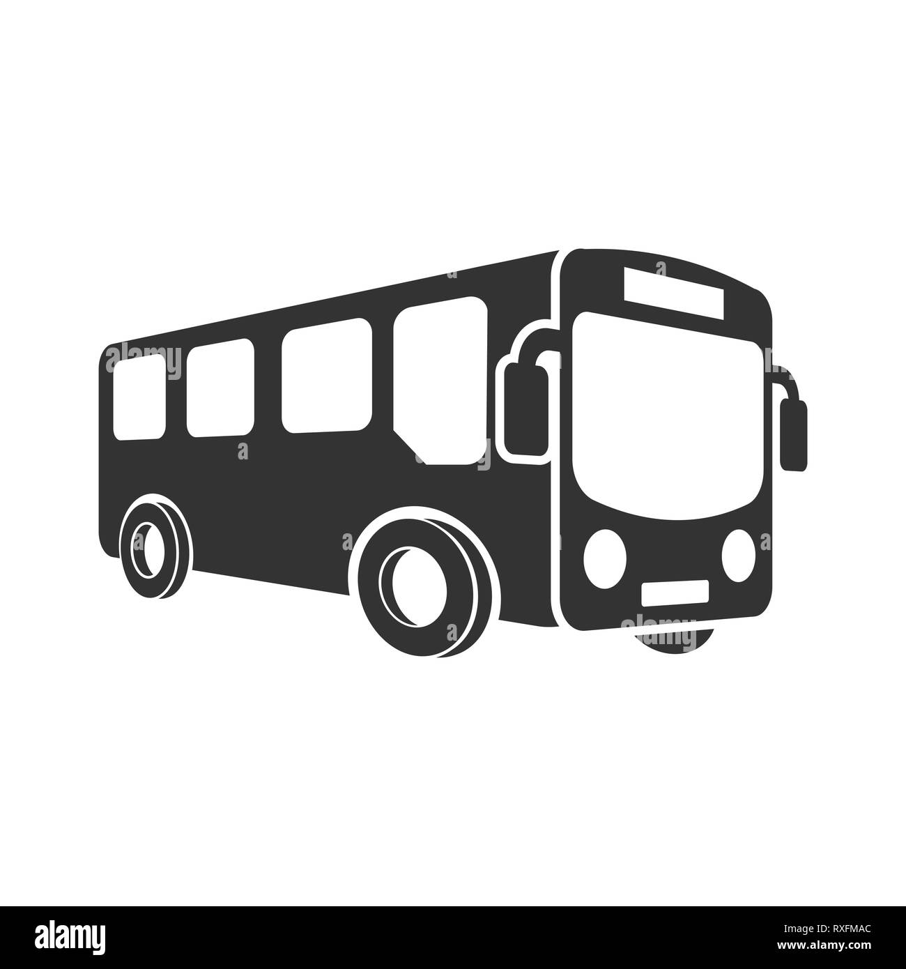 School Bus Symbol im flachen Stil. Autobus Vector Illustration auf ...