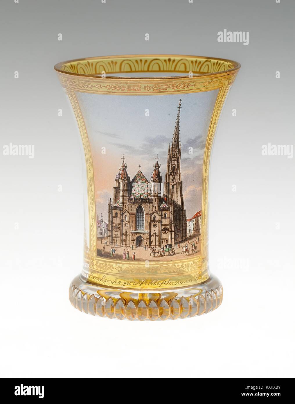 Becherglas mit Stephansdom, Wien. Anton Kothgasser; Österreich, 1769 ...