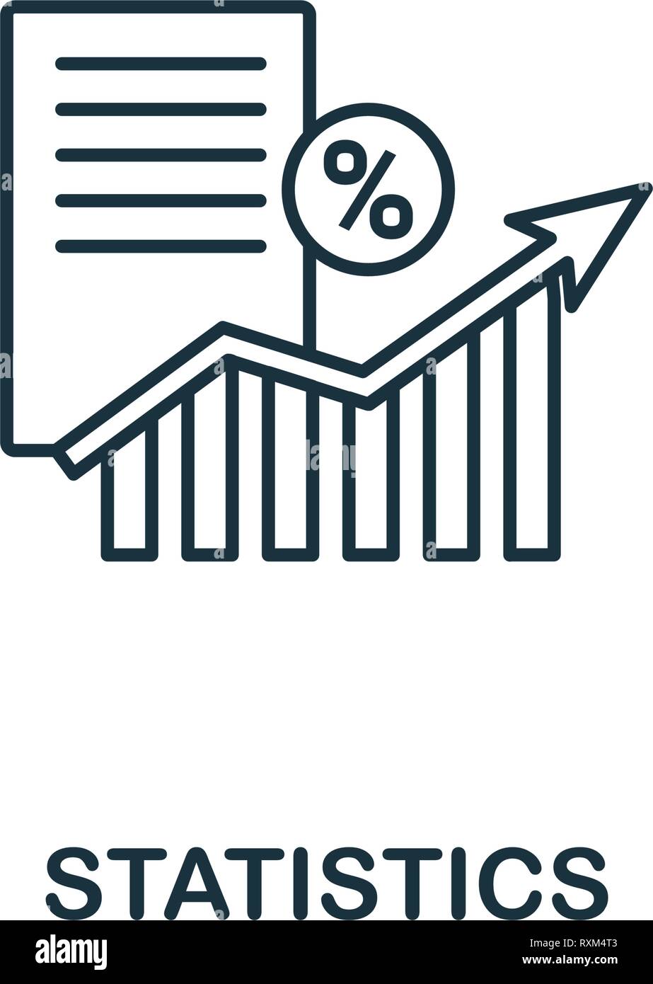 Statistik Symbol dünne Linie Stil. Symbol von online Marketing icons ...
