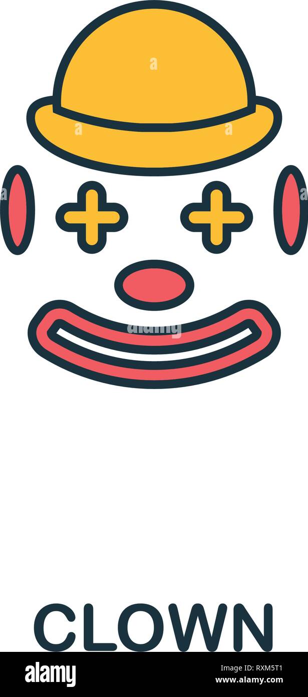 Clown Symbol. Kreativ 2 Farben design fromClown Symbol aus der Partei ...
