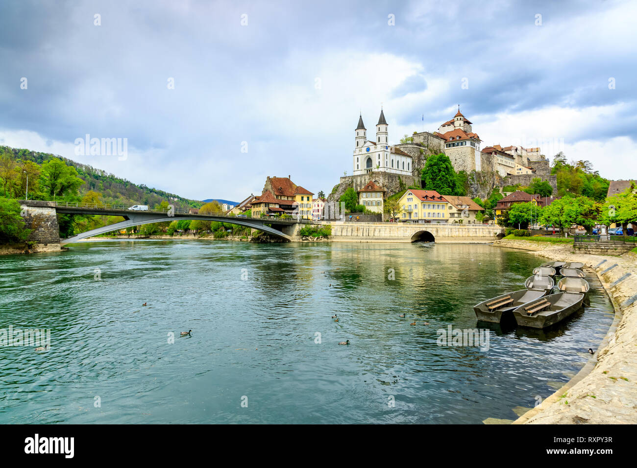 Aarburg Altstadt im Kanton Aargau, Schweiz Stockfotografie - Alamy