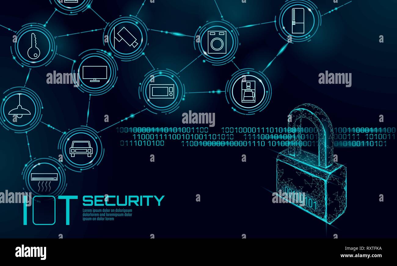 IOT Cyber Security Vorhängeschloss Konzept. Persönliche Daten ...