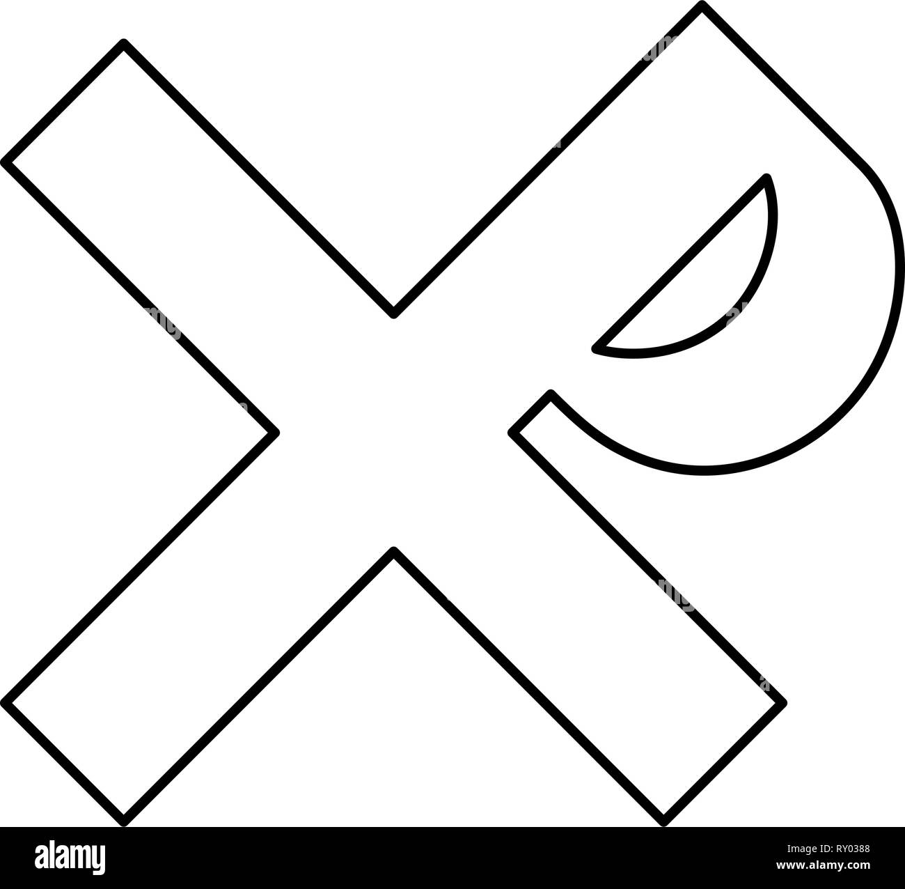 Kreuz Monogramm Rex zar Zar zar Symbol der sein Kreuz hl. Justin ...