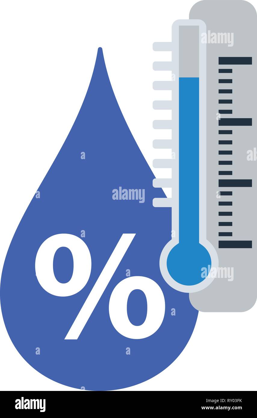Messung der relativen luftfeuchtigkeit Stock-Vektorgrafiken kaufen - Alamy