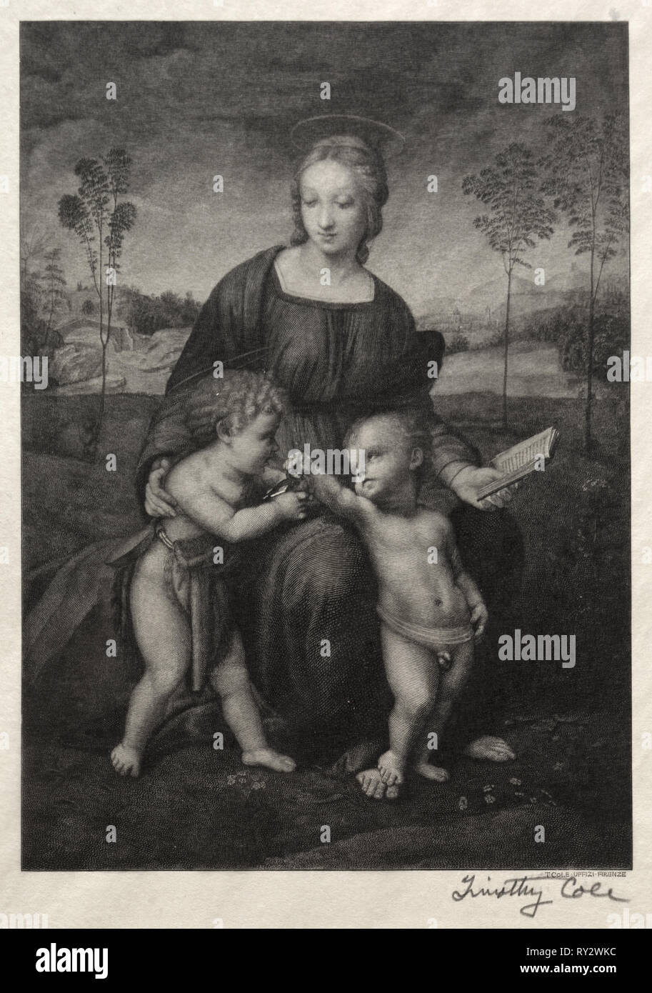 Alten italienischen Meister: Die Madonna von der Stieglitz, 1888-1892. Timothy Cole (American ...