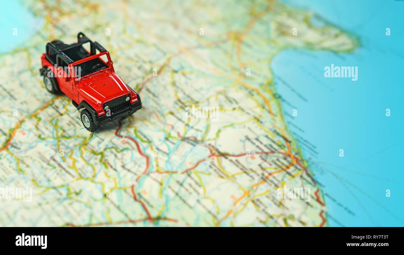 Karte Der Reise Stockfotos und -bilder Kaufen - Alamy