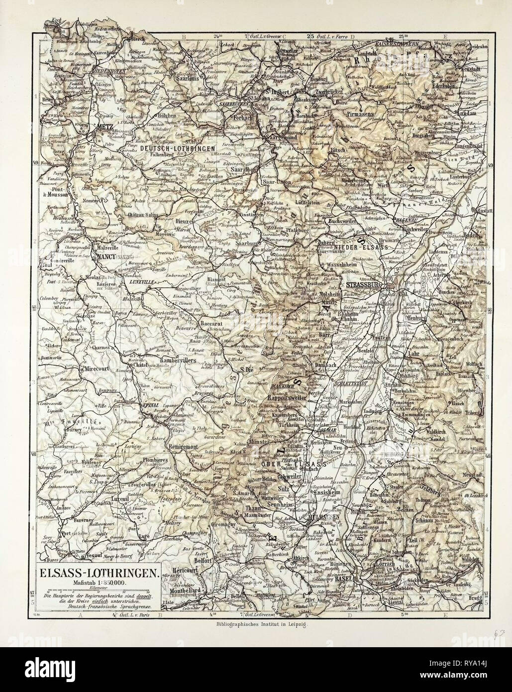 Elsass karte -Fotos und -Bildmaterial in hoher Auflösung – Alamy