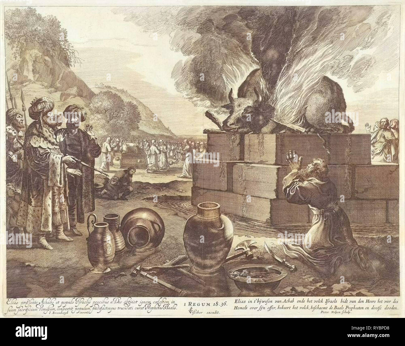 Gott sendet feuer verbrennt opfer altar -Fotos und -Bildmaterial in ...