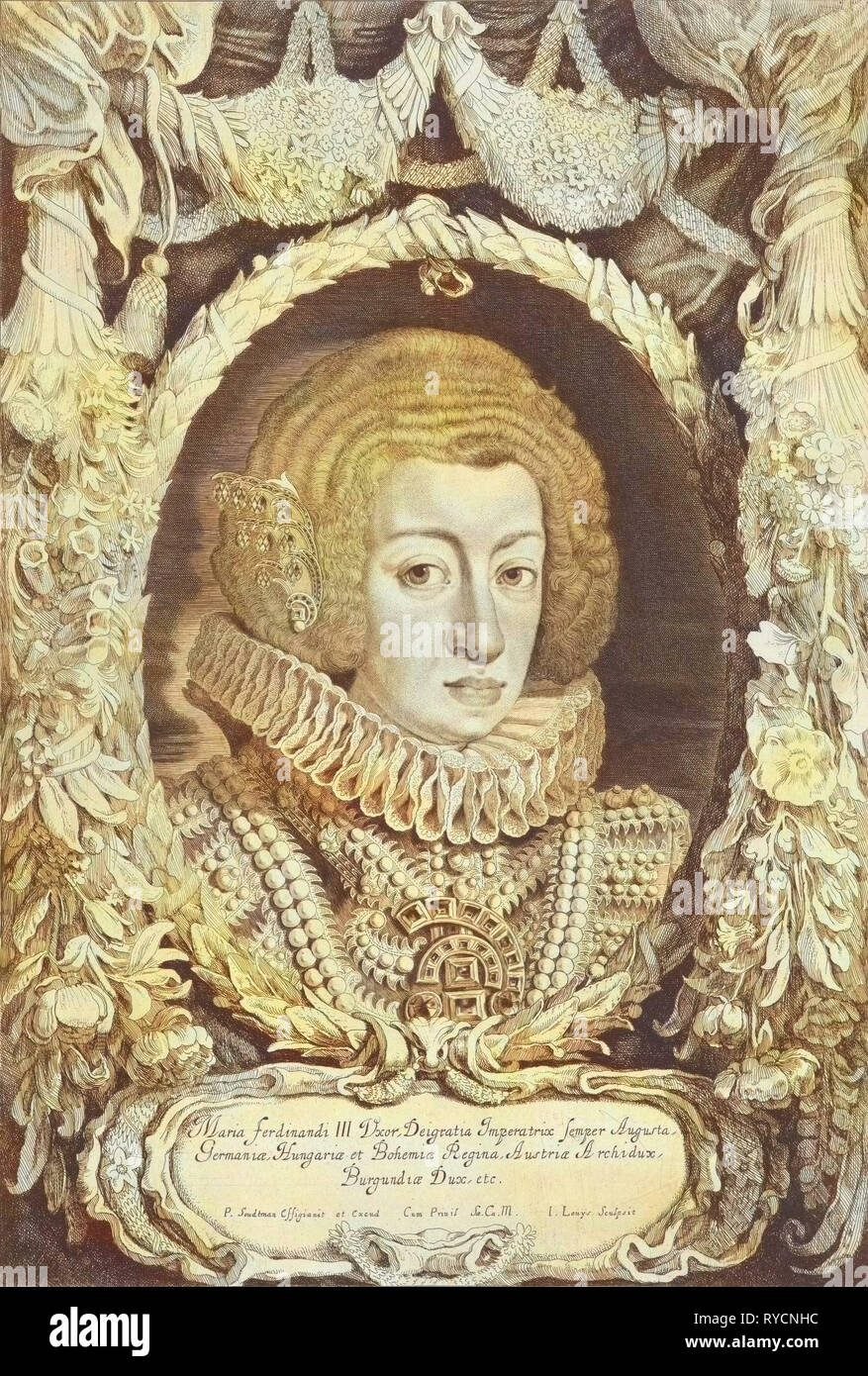 Porträt der Maria Anna von Spanien, Jacob Louys, Pieter Claesz. Soutman ...