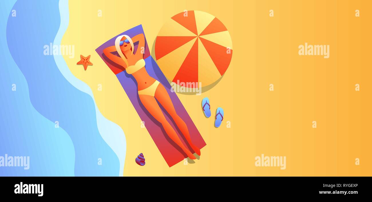 Mädchen Im Bikini Stock Vektorgrafiken Kaufen Alamy