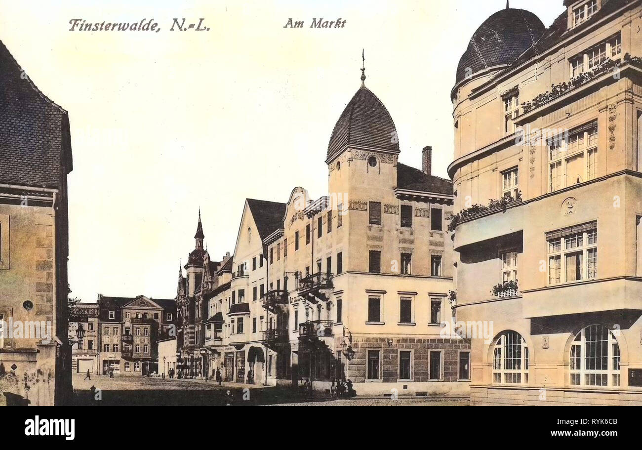 Gebäude in Finsterwalde, 1917, Brandenburg, Finsterwalde, Am Markt ...