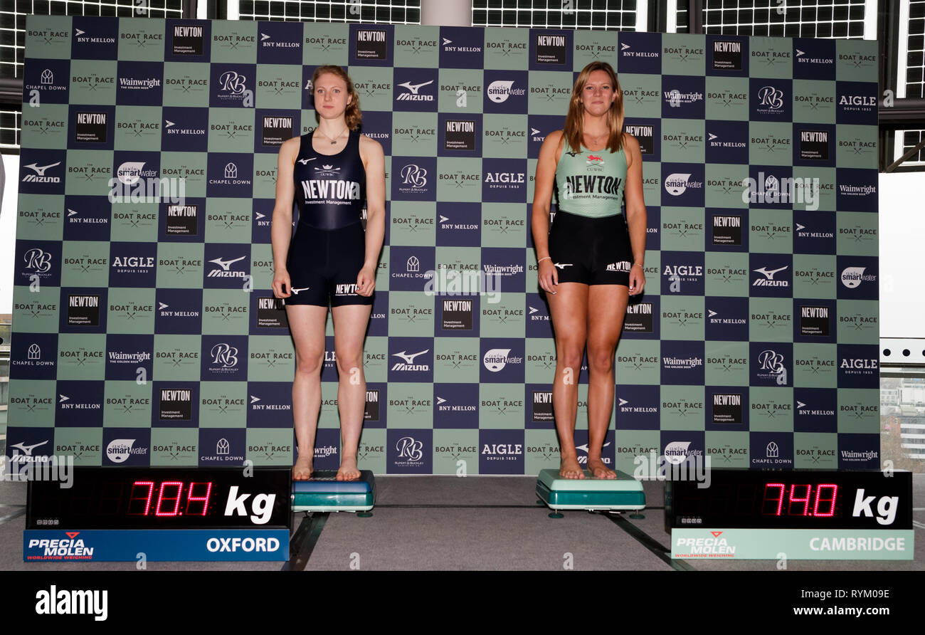 Oxford University's Boat Race Beth Bridgman und Cambridge University ...