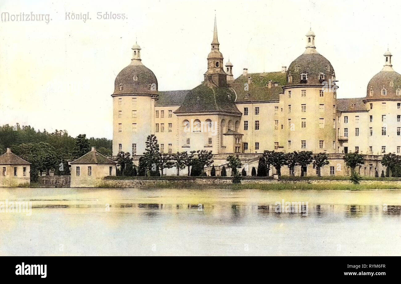 Schloss Moritzburg 1903, Landkreis Meißen, Moritzburg, Schloß ...