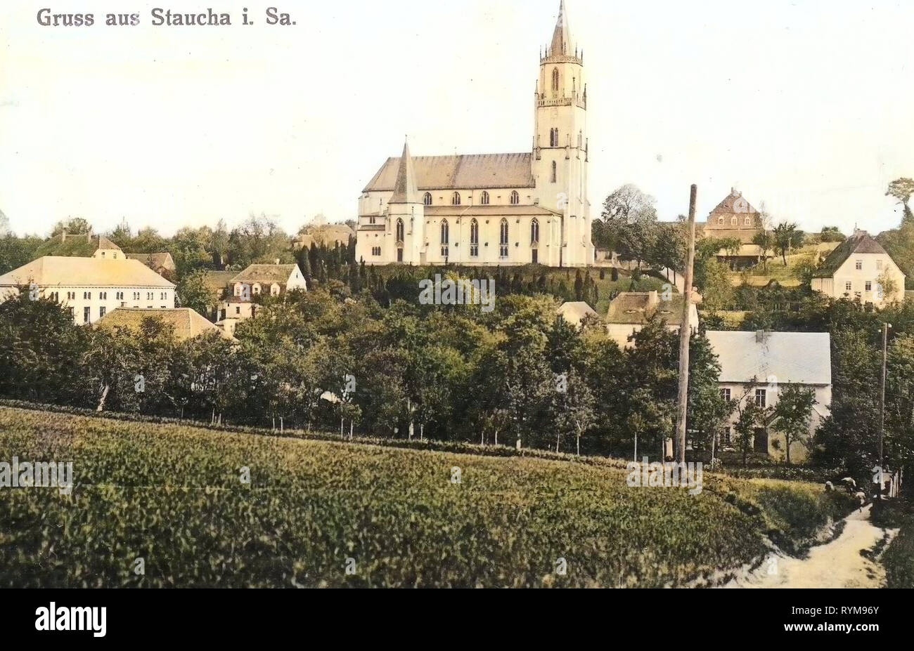 Kirchen im Landkreis Meißen, Stauchitz, 1903, Landkreis Meißen, Staucha ...
