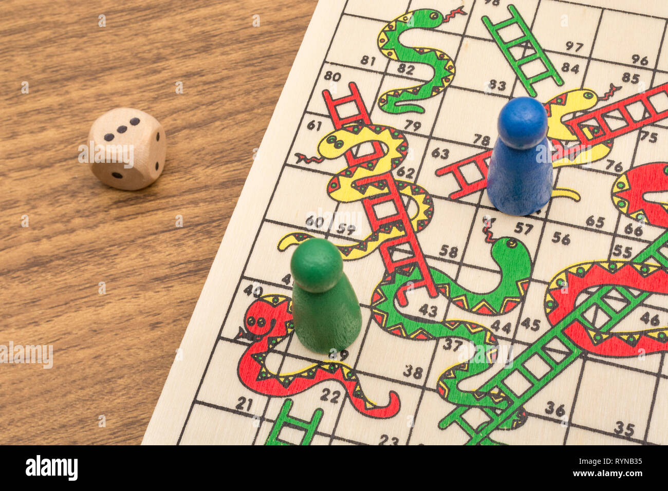 Schlangen und Leitern Brettspiel Stockfotos und -bilder Kaufen - Alamy