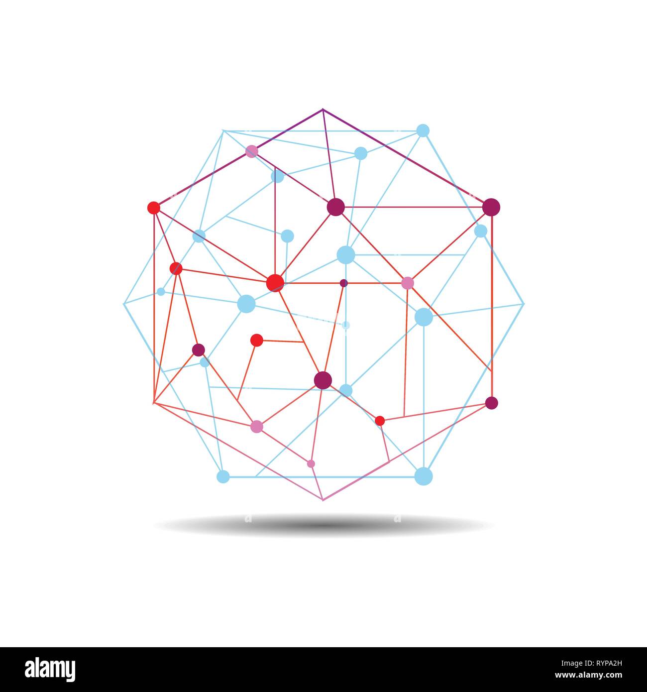 Hexagon Logo - Sechskant blockchain Technologie. Sechskant mit ...