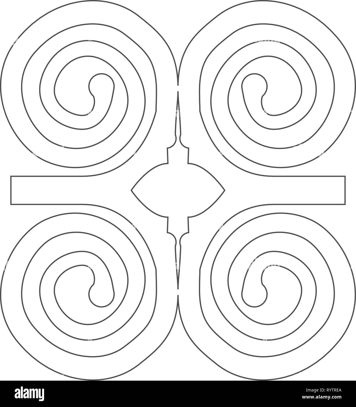 Demut, mit Stärke oder Symbol der wisdowm adinkra Symbol. Tribal Symbol ...