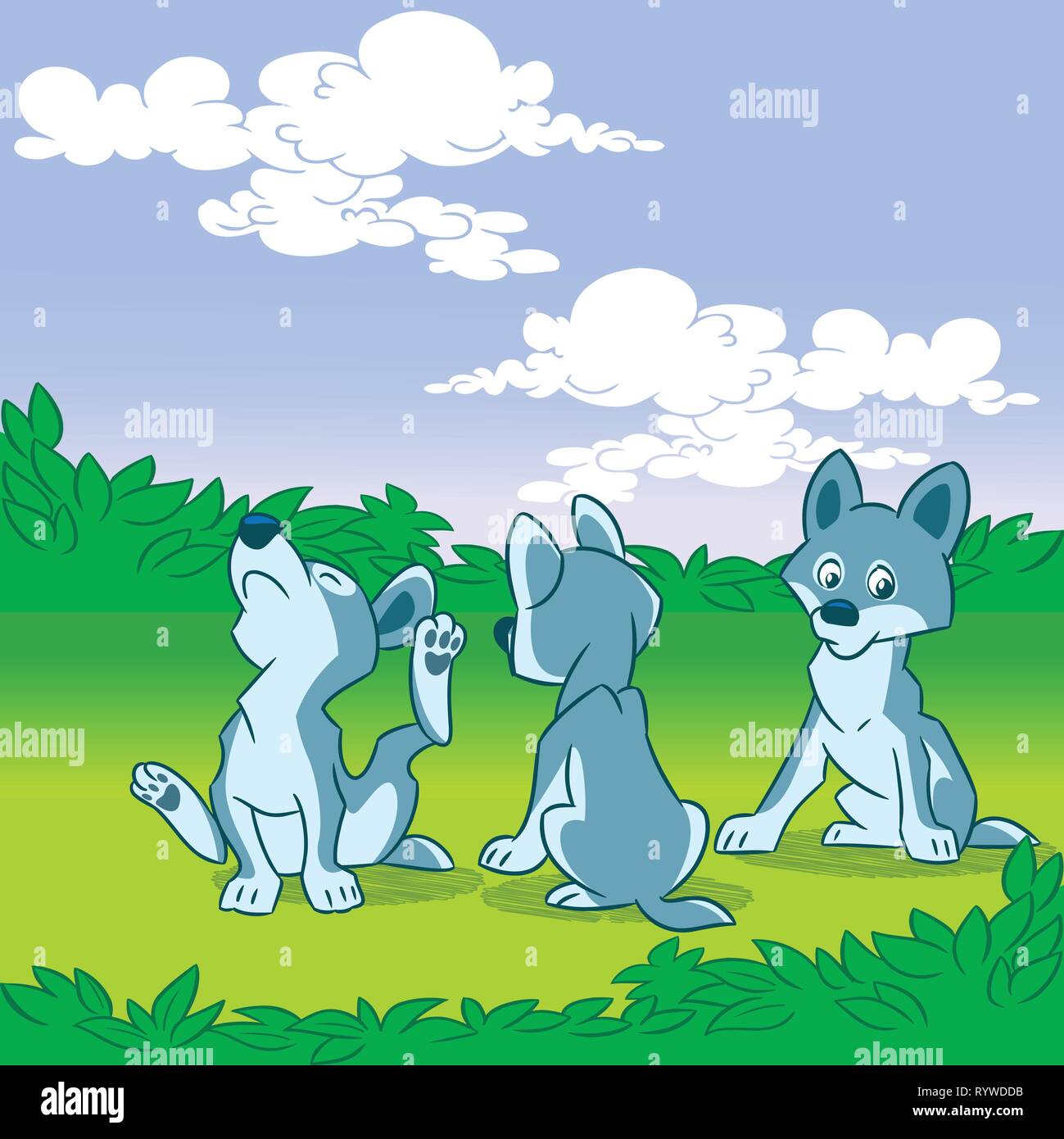Wolf cartoon -Fotos und -Bildmaterial in hoher Auflösung – Alamy