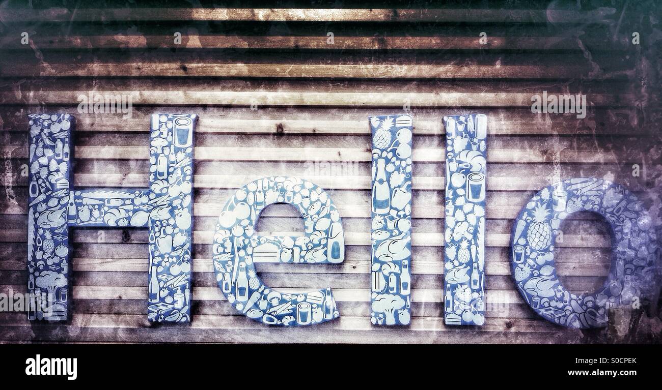 Hallo zeichen -Fotos und -Bildmaterial in hoher Auflösung – Alamy