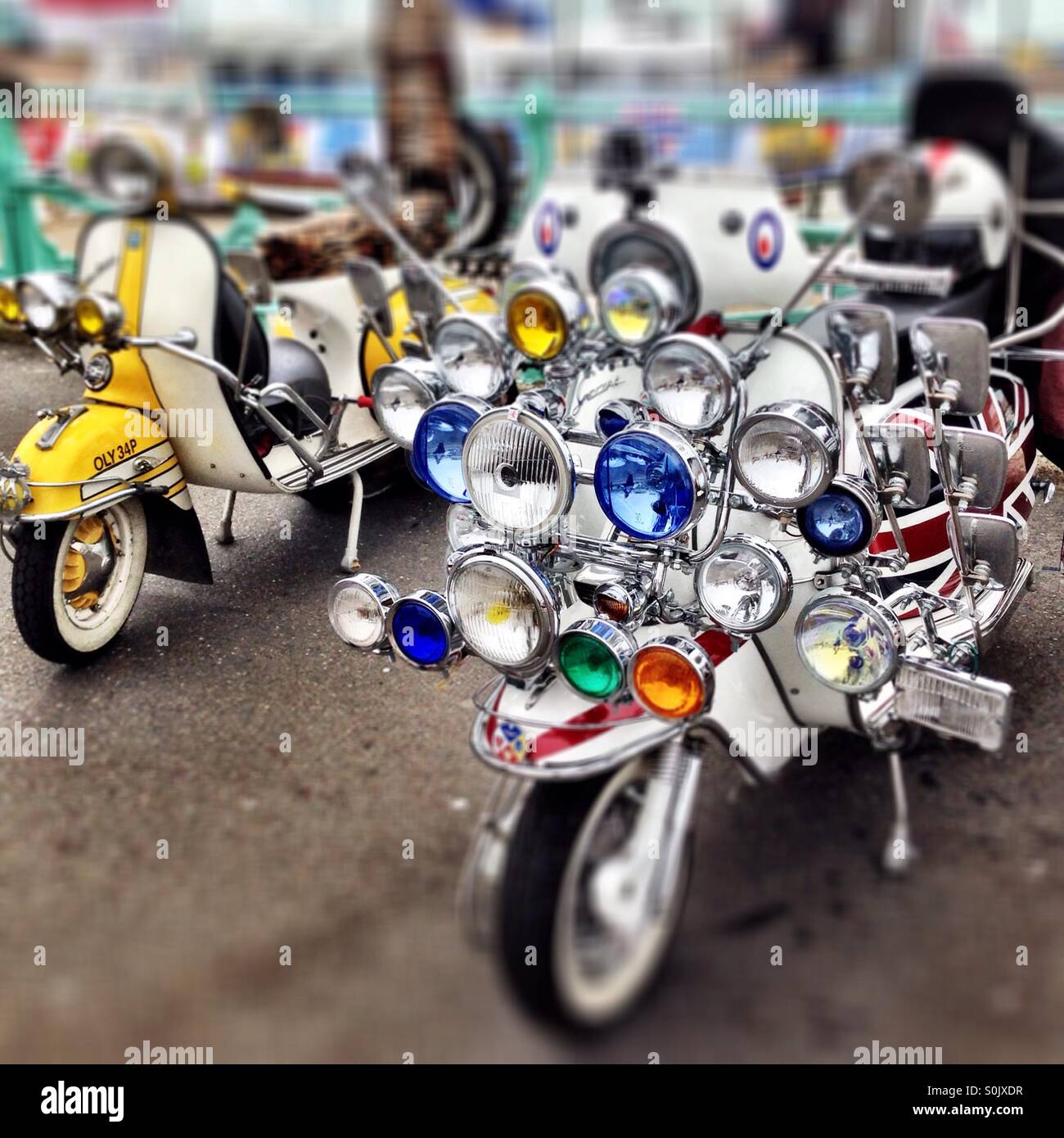 Mod-Vespa in Brighton Stockfotografie - Alamy