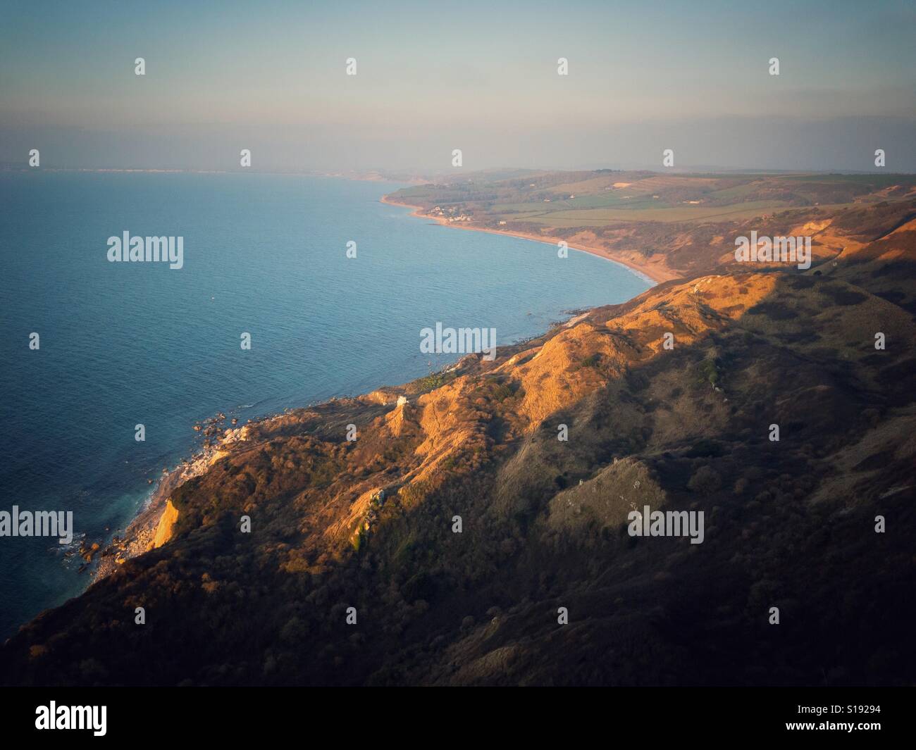 Ringstead Bay aus weißen Nothe auf der Jurassic Coast, Dorset, England ...
