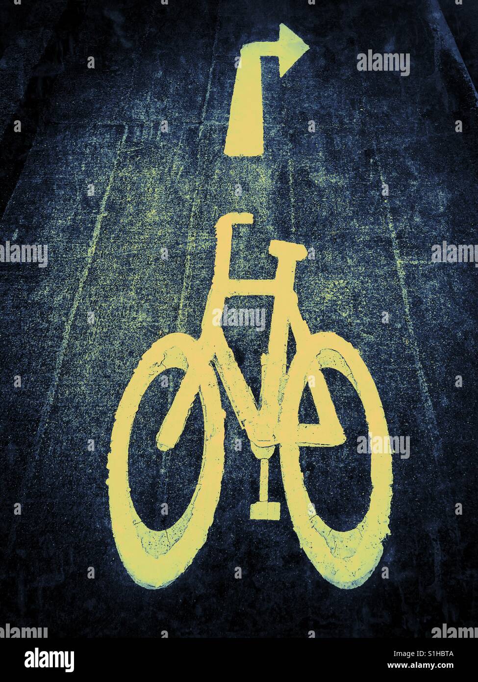 Radweg Zeichen Fahrrad Radfahren Stockfotos und -bilder Kaufen - Alamy