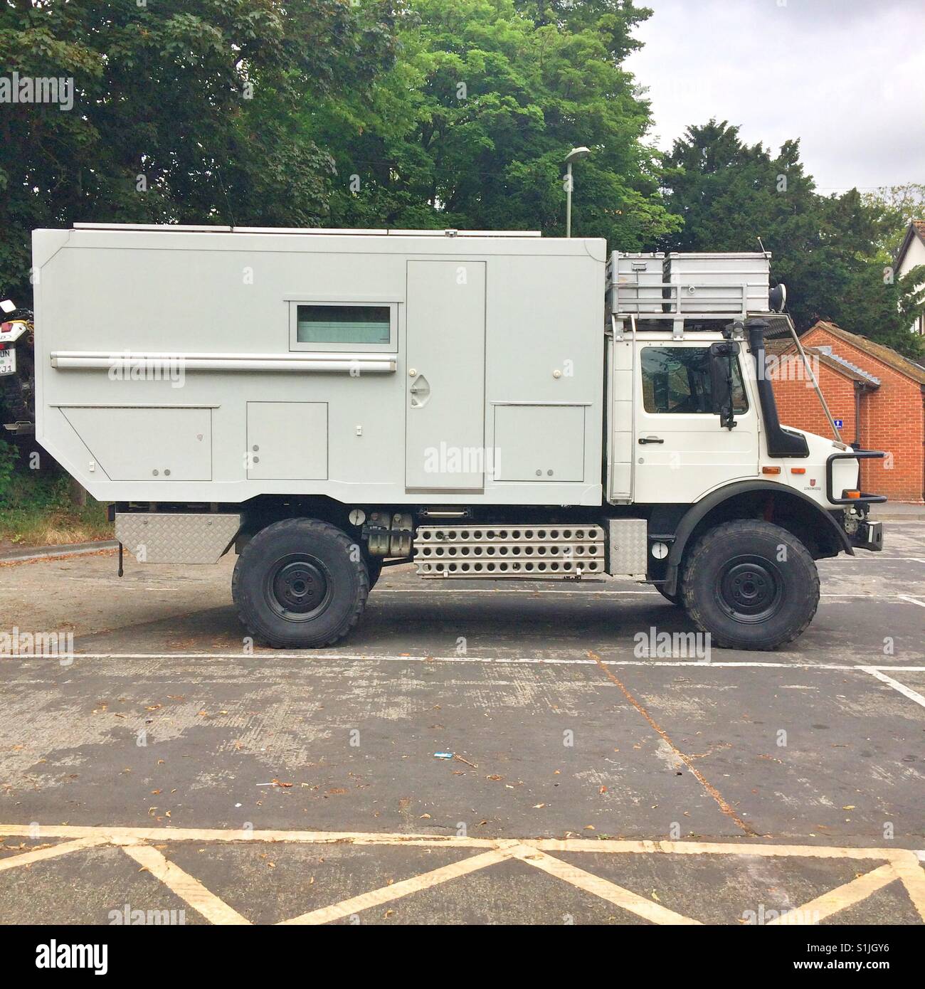 Mercedes Unimog Expedition Wohnmobil Stockfotografie - Alamy