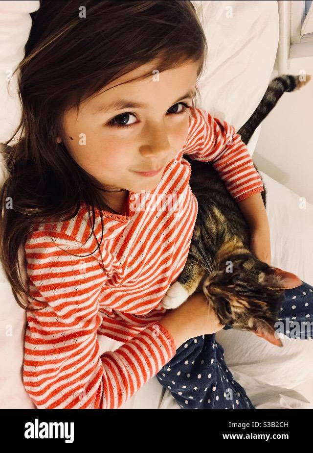 Mädchen mit der katze -Fotos und -Bildmaterial in hoher Auflösung – Alamy
