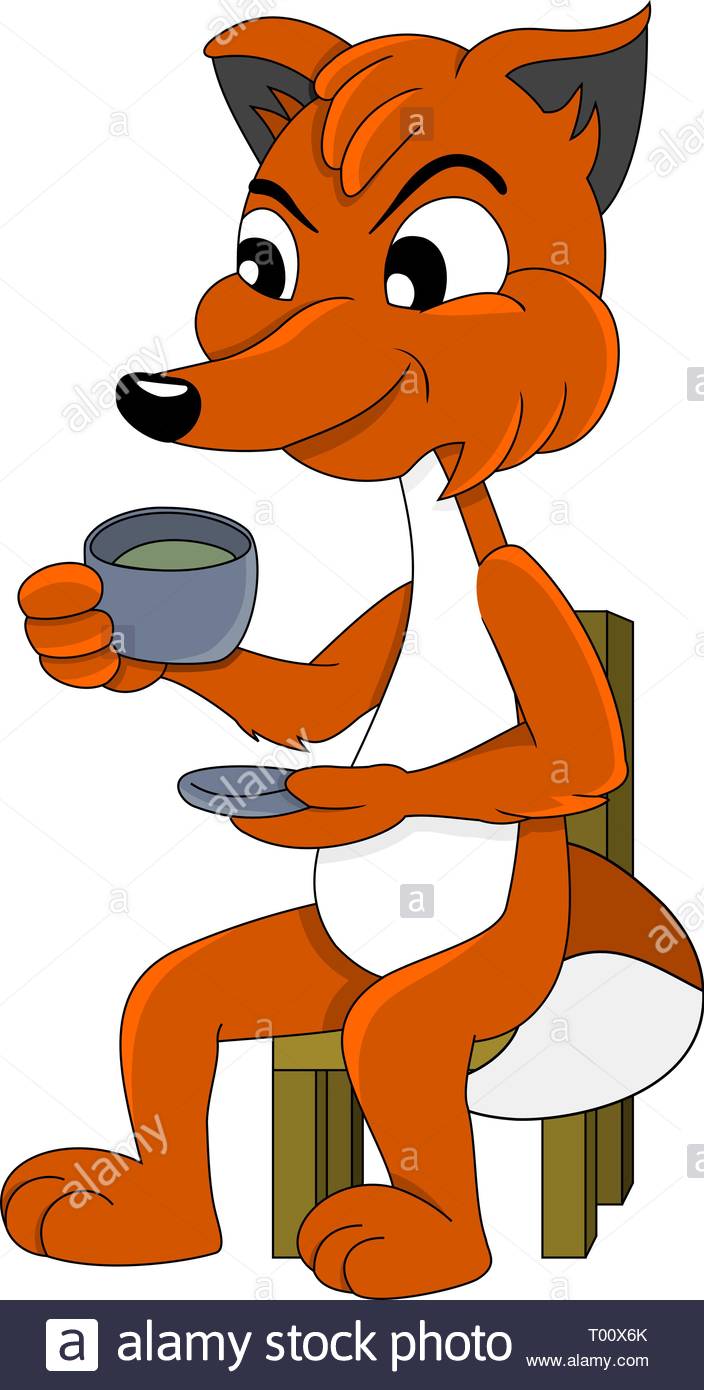 Cartoon Fox Sitting Stockfotos & Cartoon Fox Sitting Bilder - Alamy