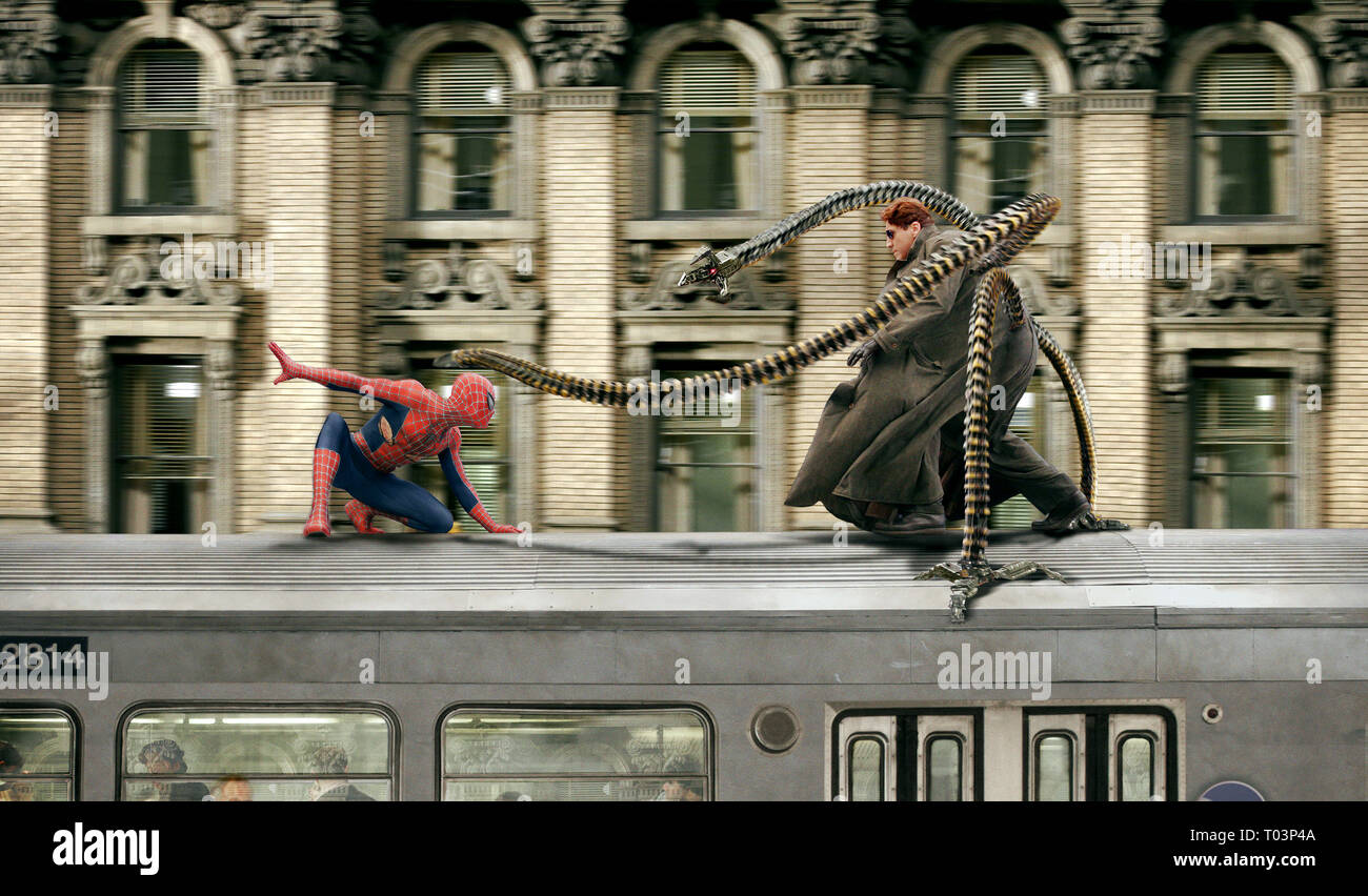 TOBEY Maguire, Alfred Molina, Spider-MAN 2, 2004 Stockfotografie - Alamy