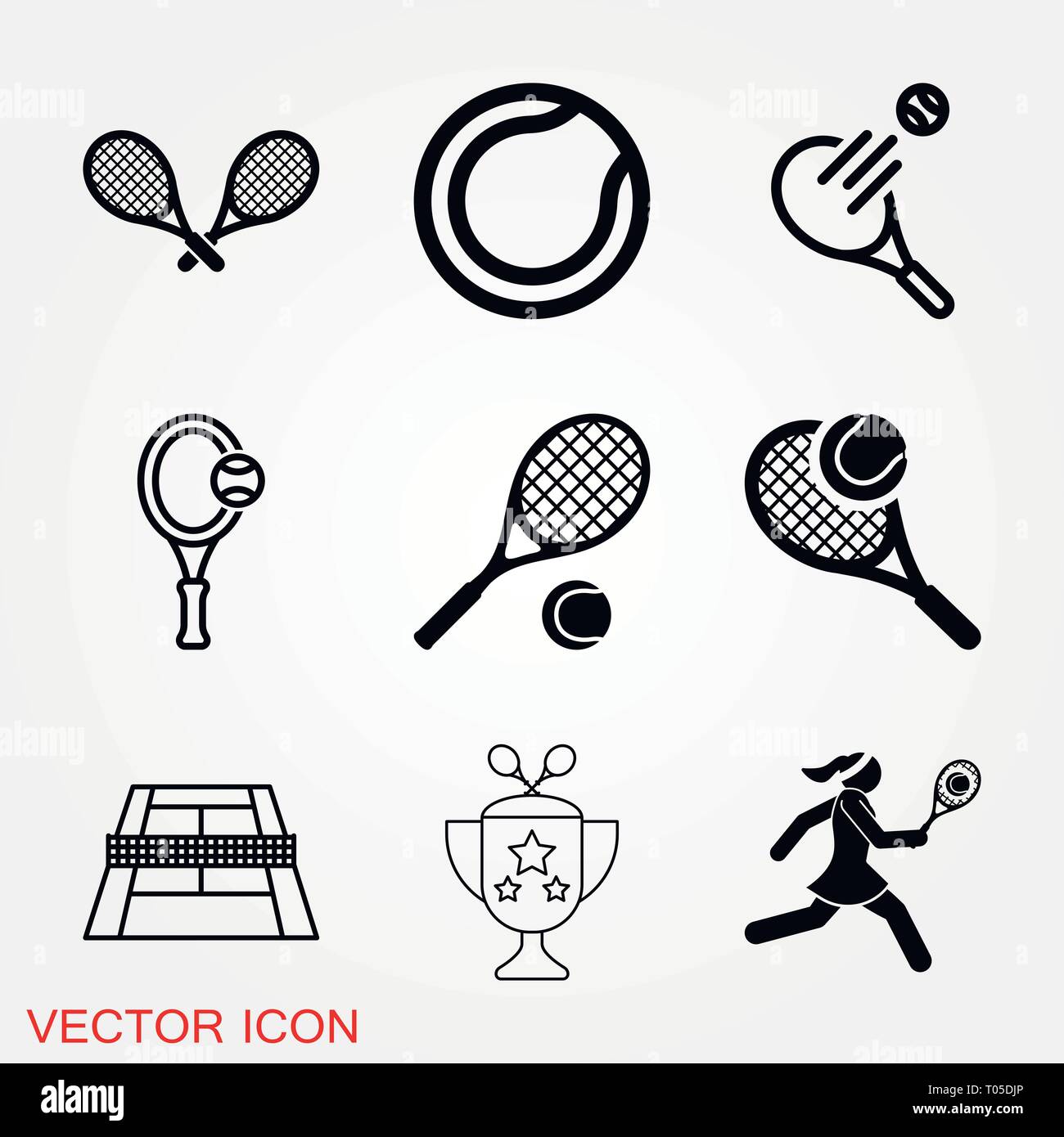 Tennis Symbol vektor Symbol für Design Stock-Vektorgrafik - Alamy