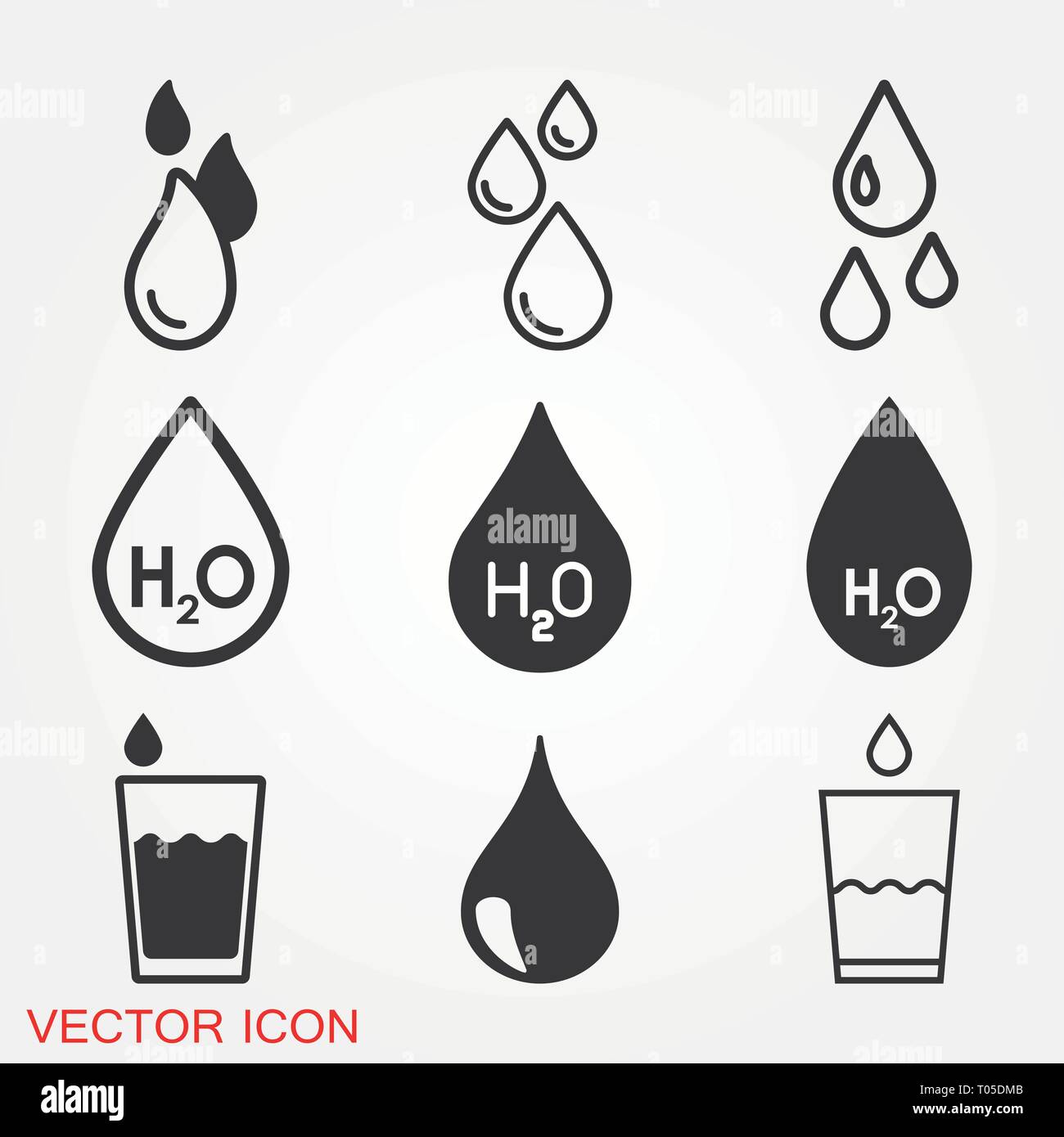 Wasser Symbol vektor Symbol für Design Stock-Vektorgrafik - Alamy