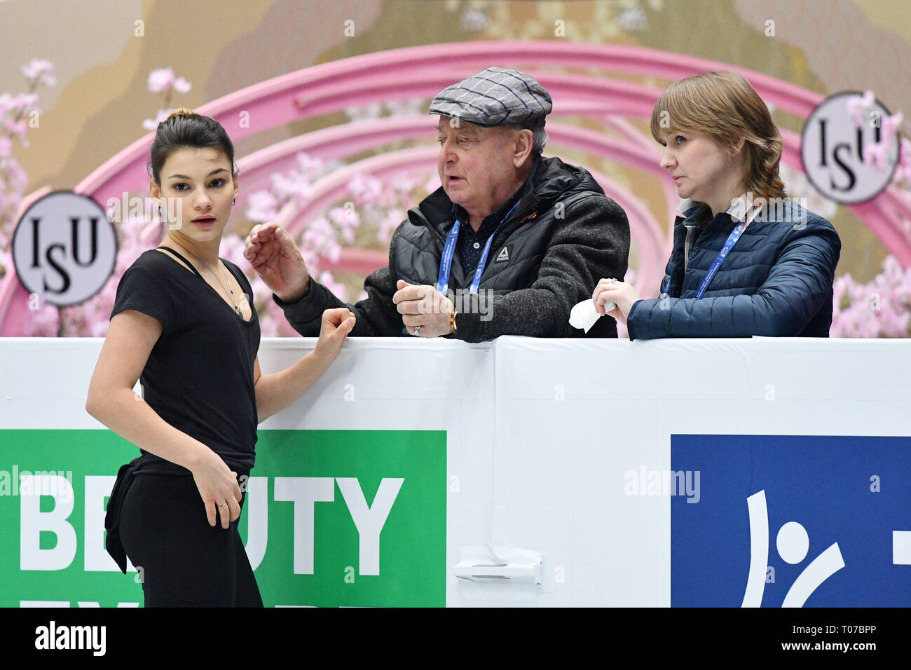 Saitama, Japan. Credit: MATSUO. 18 Mär, 2019. (L - R) Sofia Samodurova ...